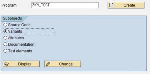 Dynamic variant of a ABAP Program – A4prog